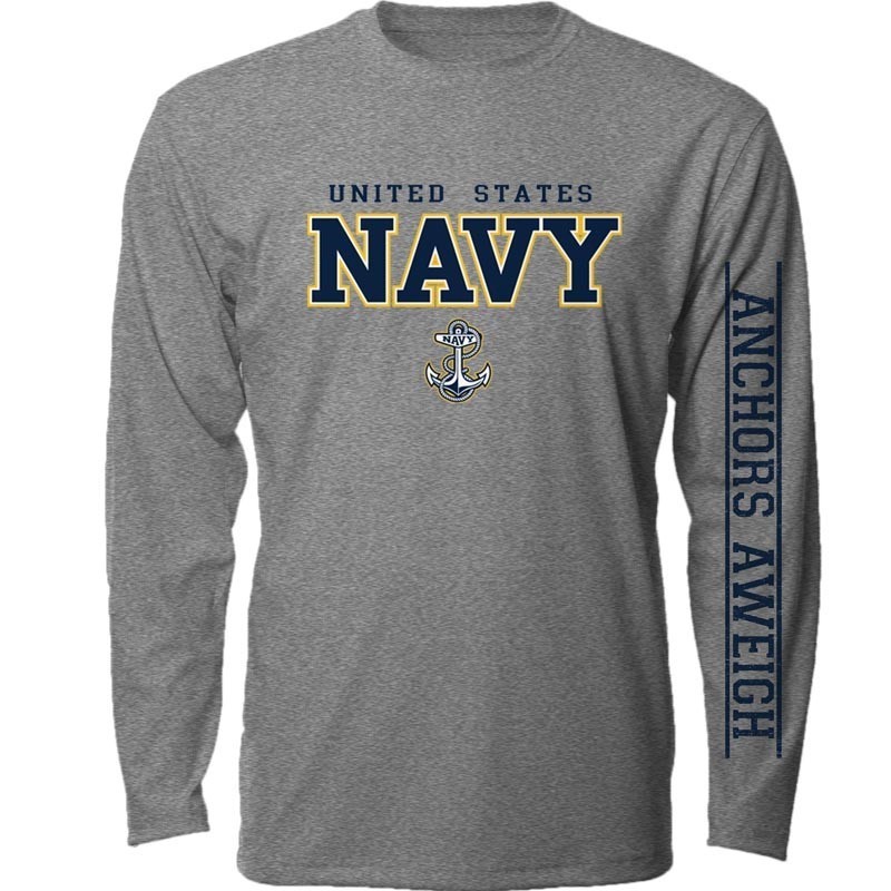 NAVY BLOCK LONG SLEEVE | Joe Blow Tees